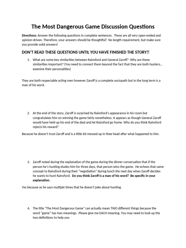 TMDG Shortened DQs | PDF