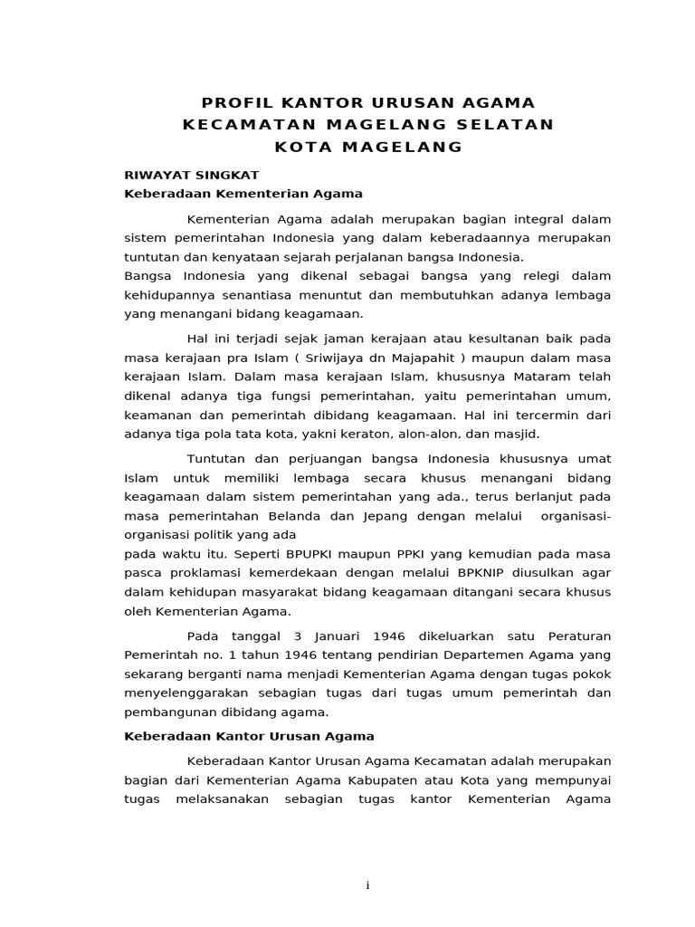 Profil KUA 2024 | PDF