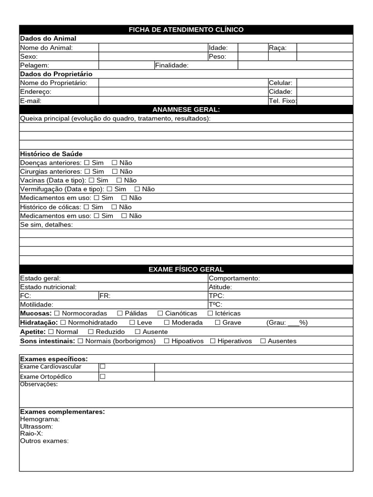 Ficha de Atendimento | PDF