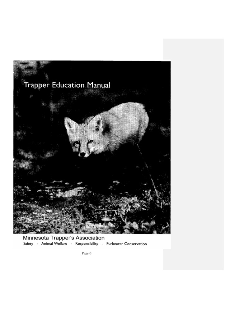 Trapper Manual | PDF | Trapping | Beaver
