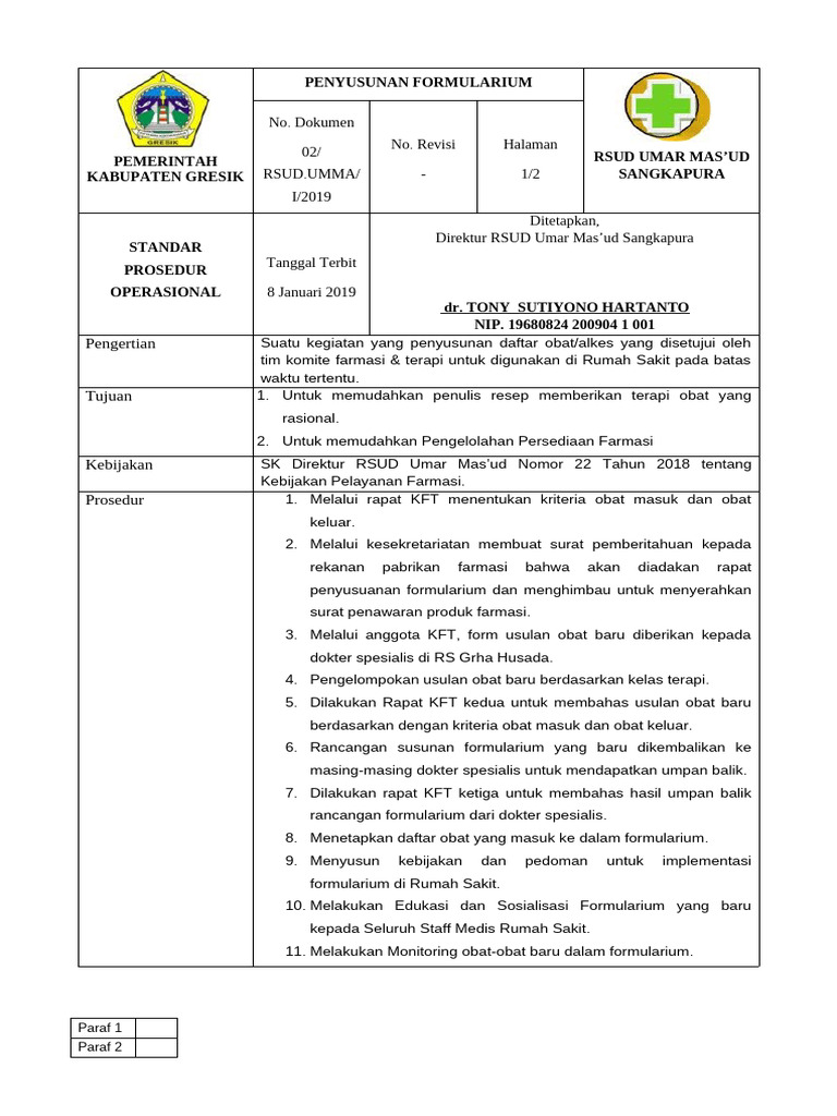 Spo Penyusunan Formularium Pdf