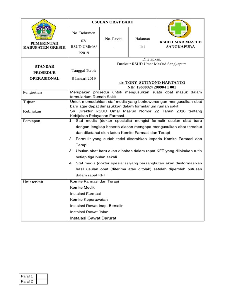 Spo Usulan Obat Baru Pdf