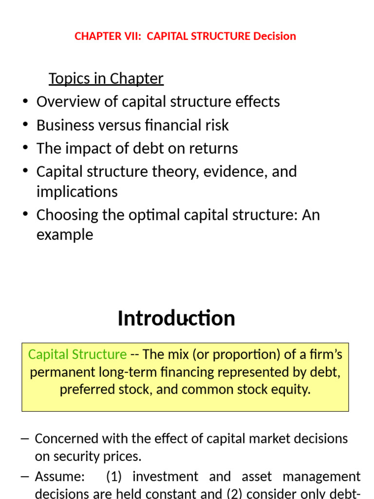 Capital Structure | PDF
