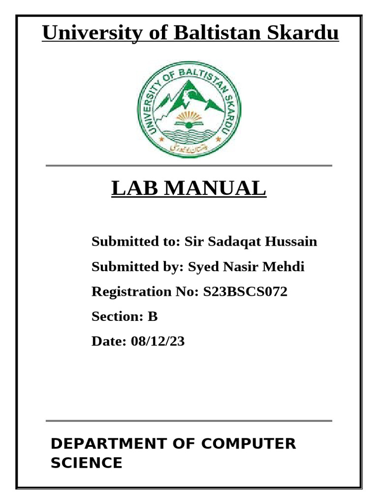 Full Complete Kiran Lab Manual | PDF