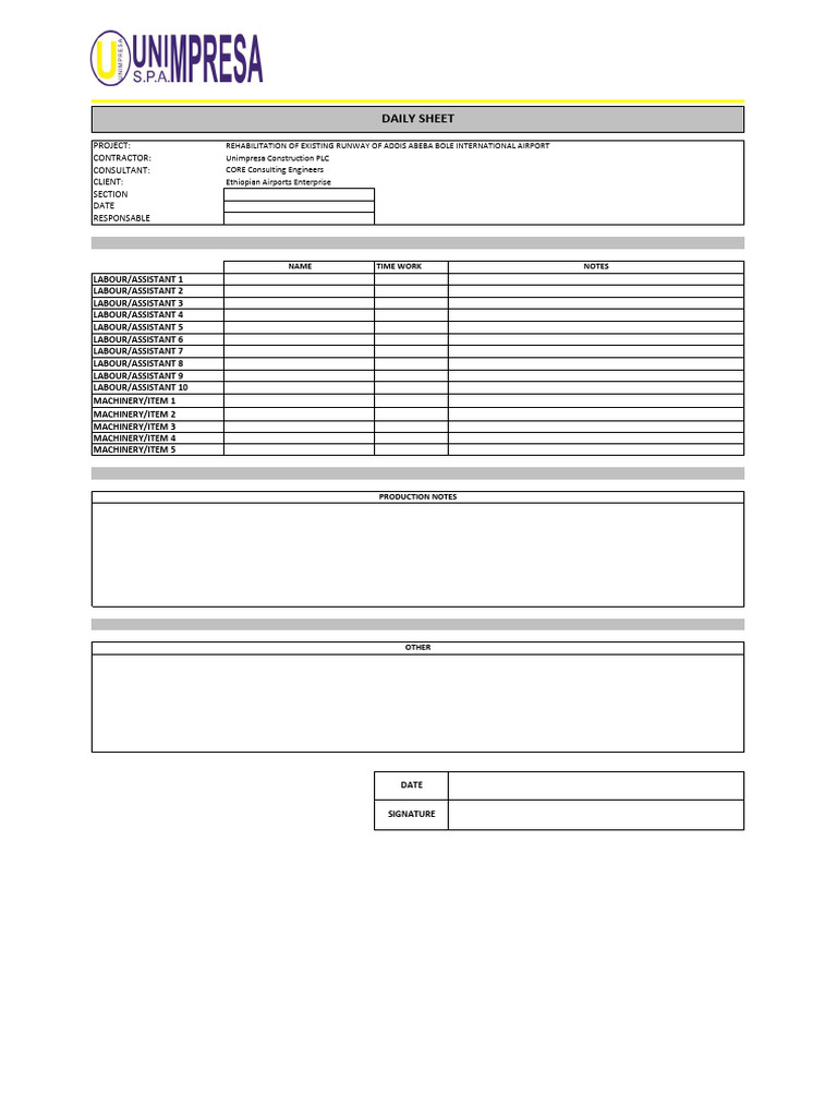 Laboratory Daily Sheet | PDF