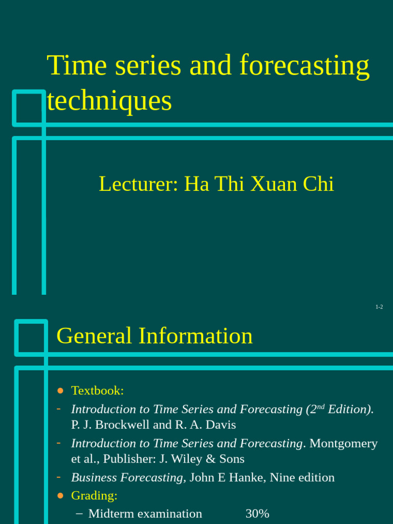 Chapter 1 Introduction To Time Series And Forcasting Pdf