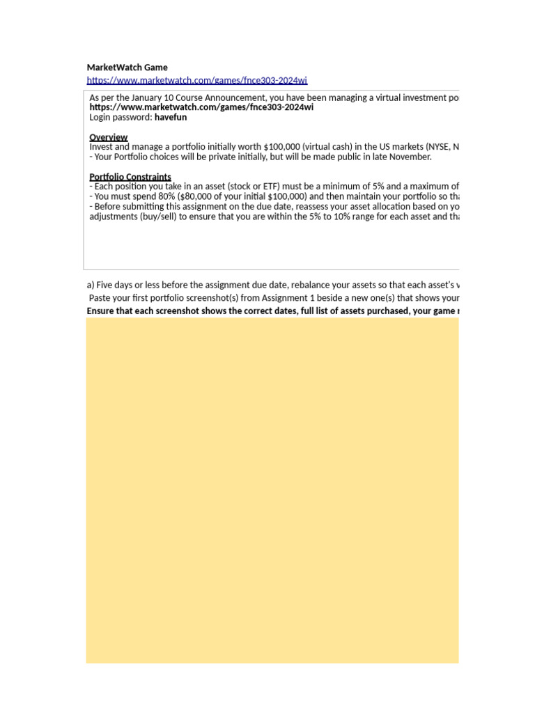 Assign2 FNCE303 | PDF