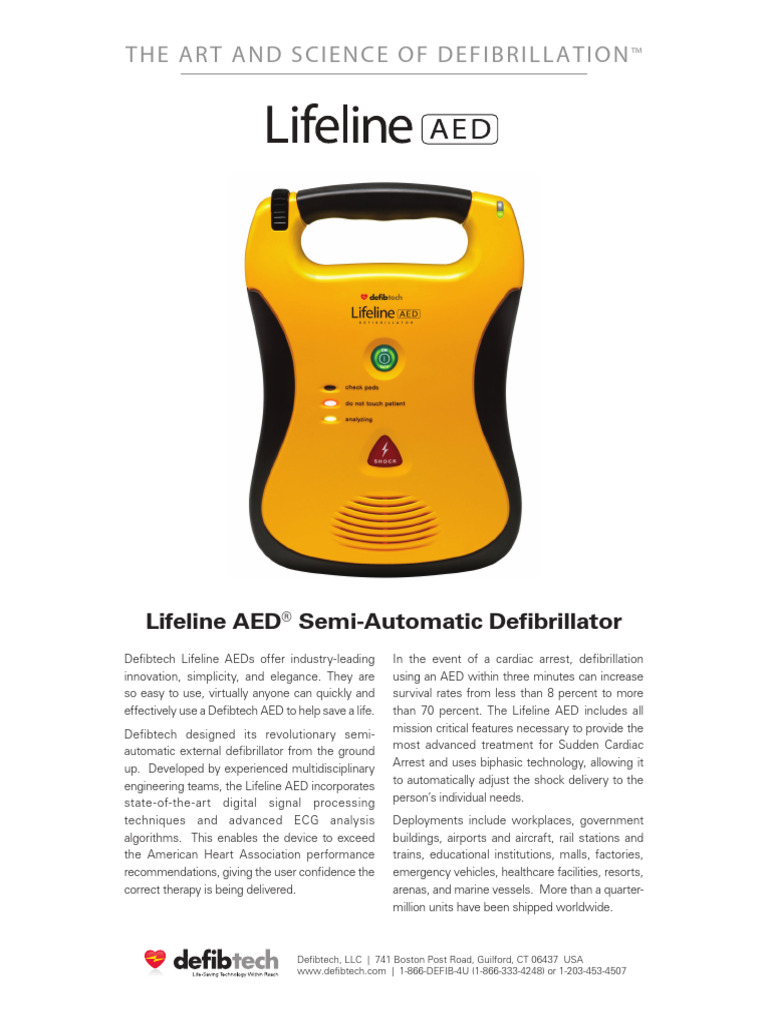 Dac A704 en BB Lifeline Aed Specification Sheet Uskkhg | PDF