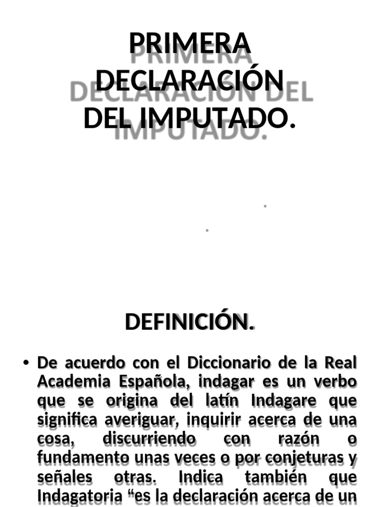 Primera Declaración | PDF | Ley procesal | Derecho penal