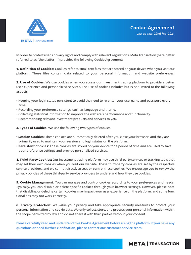 Cookie Agreement | PDF