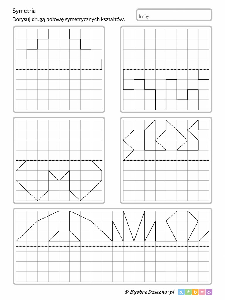 FIGURY SYMETRYCZNE - Do Rysowania Klasa 4 | PDF
