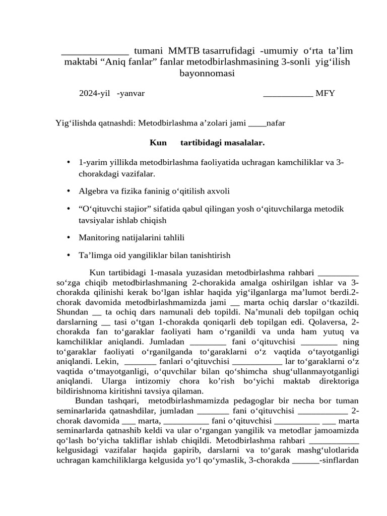 3 Son Bayonnoma Aniq Fanlar | PDF