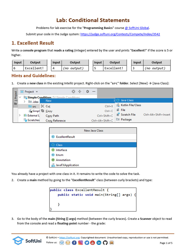 02.2 PB-Java-Conditional-Statements-Lab | PDF