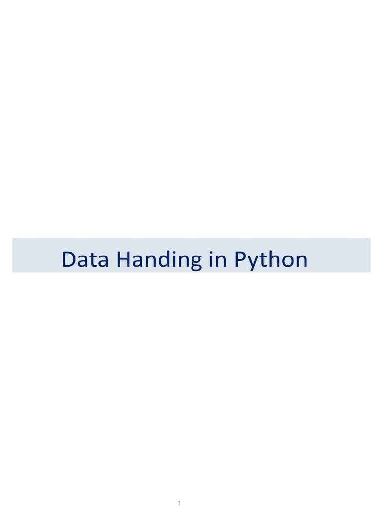 ch-7 Data Handling Notes | PDF