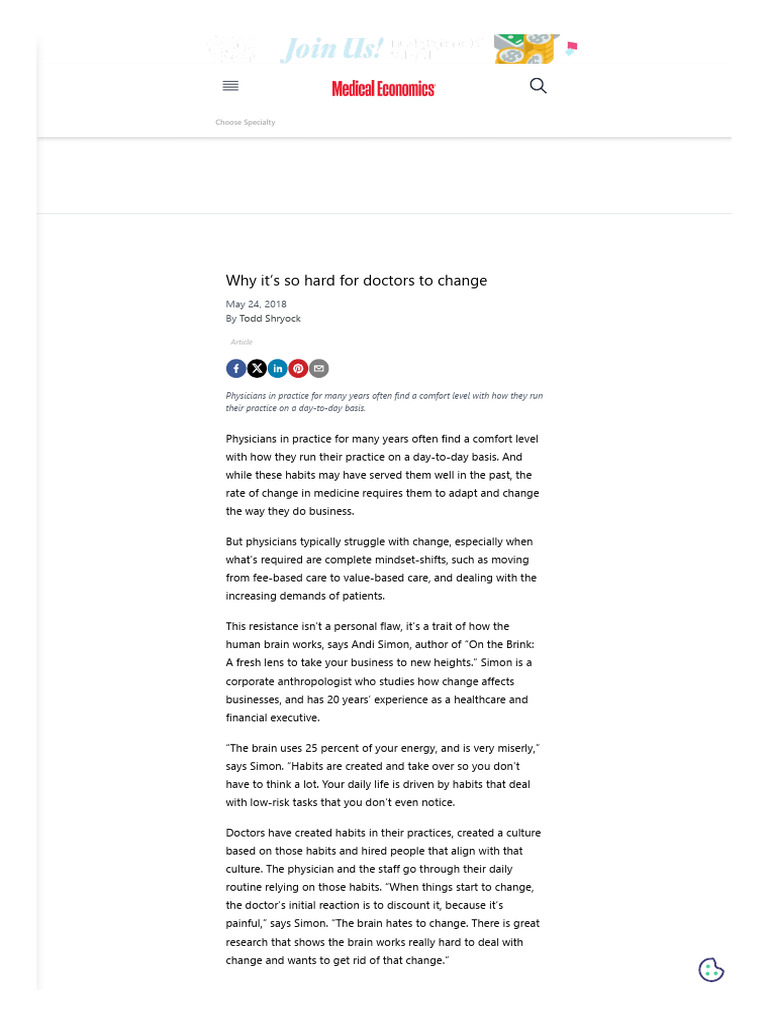 Why It's So Hard For Doctors To Change | PDF