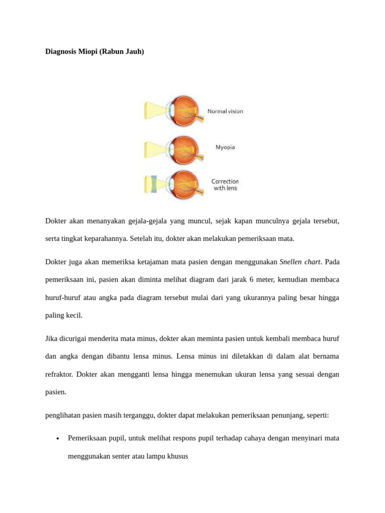 Diagnosis Miopia | PDF