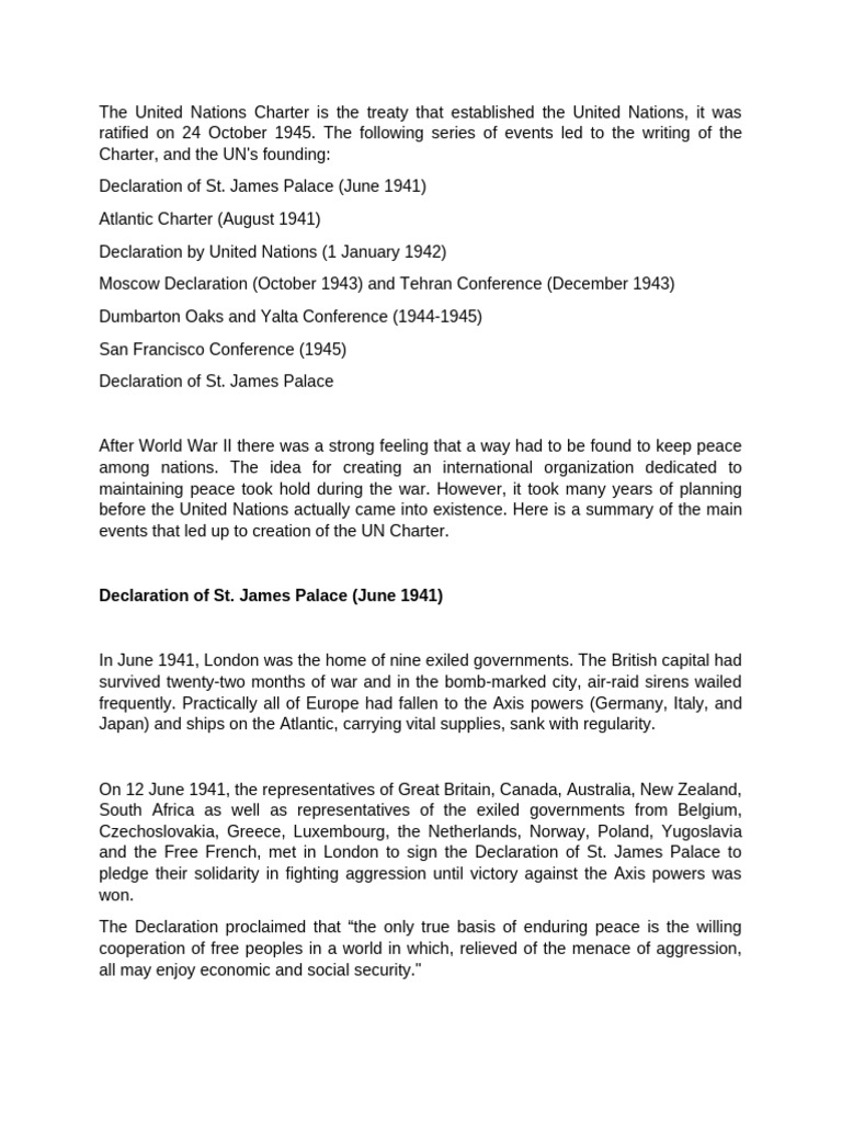 The United Nations Charter | PDF | United Nations | International Relations