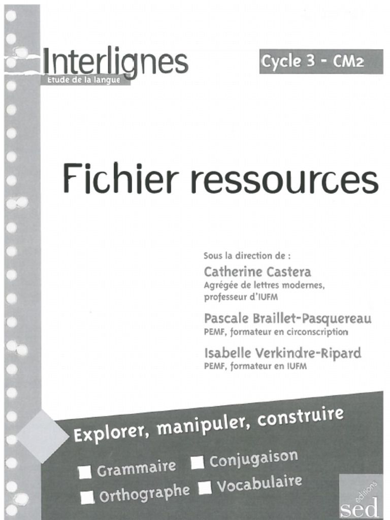 Interligne CM2 - Classeur Ressources 2010 | PDF