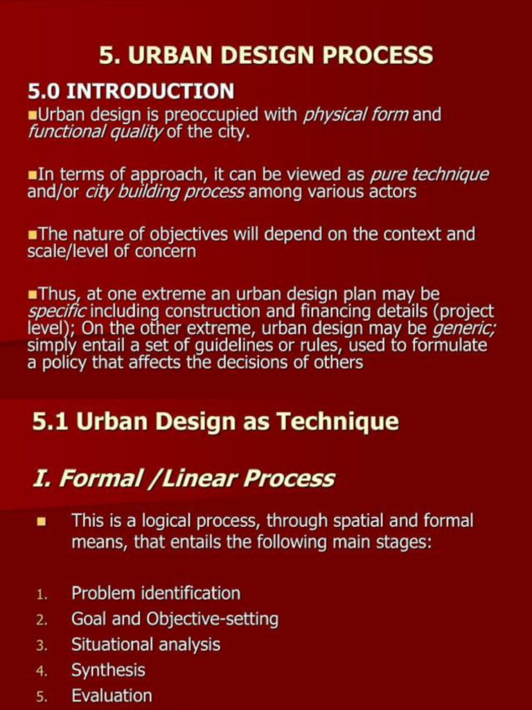 Urban Design Process | PDF
