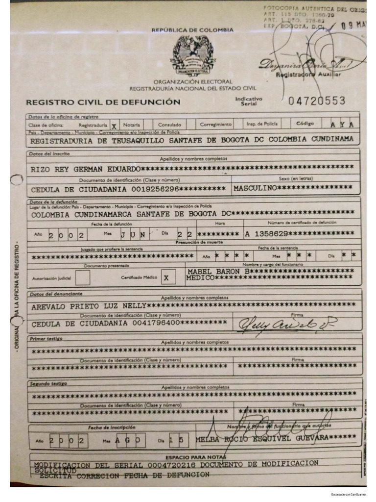 Registro de Difusión Germán Eduardo Rizo Rey | PDF