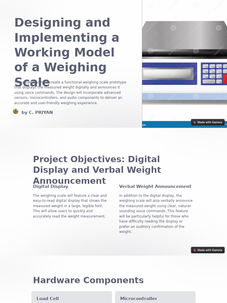 Designing and Implementing A Working Model of A Weighing Scale | PDF