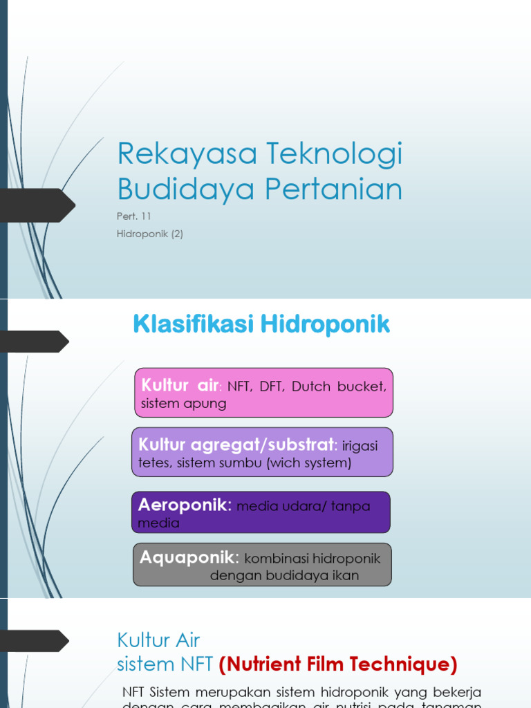 Rekayasa Teknologi Budidaya Pertanian Per 11 (Autosaved) | PDF