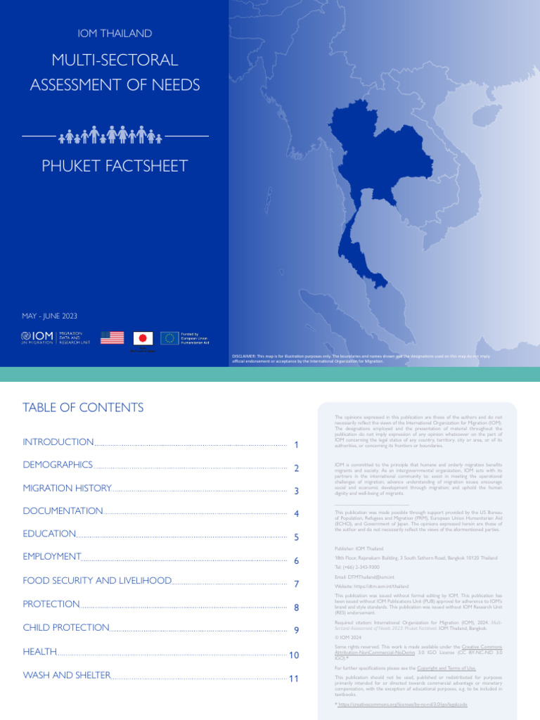 IOM DTM MSA Factsheet Phuket Thailand - 20240730 | PDF
