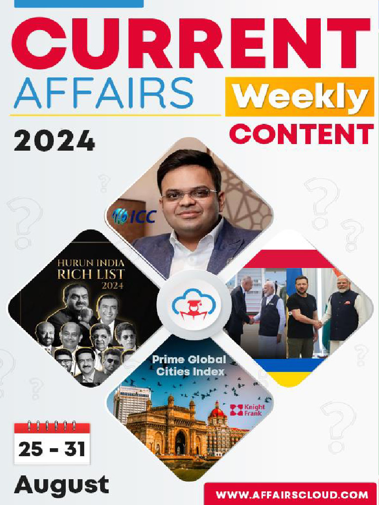 Current Affairs Weekly Content PDF August 2024 4th Week by AffairsCloud 1 1 | PDF | Technology ...