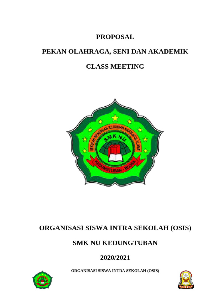 PROPOSAL CLASS MEETING 2020 New | PDF