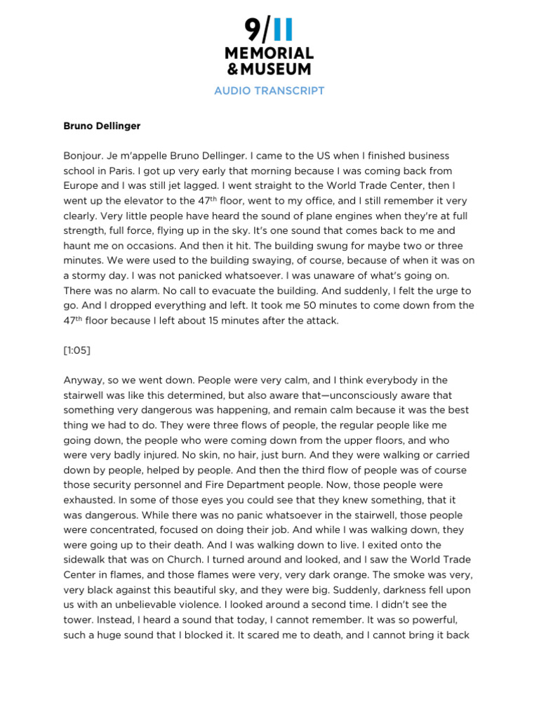 Bruno Dellinger Transcript | PDF | Art | Religion & Spirituality