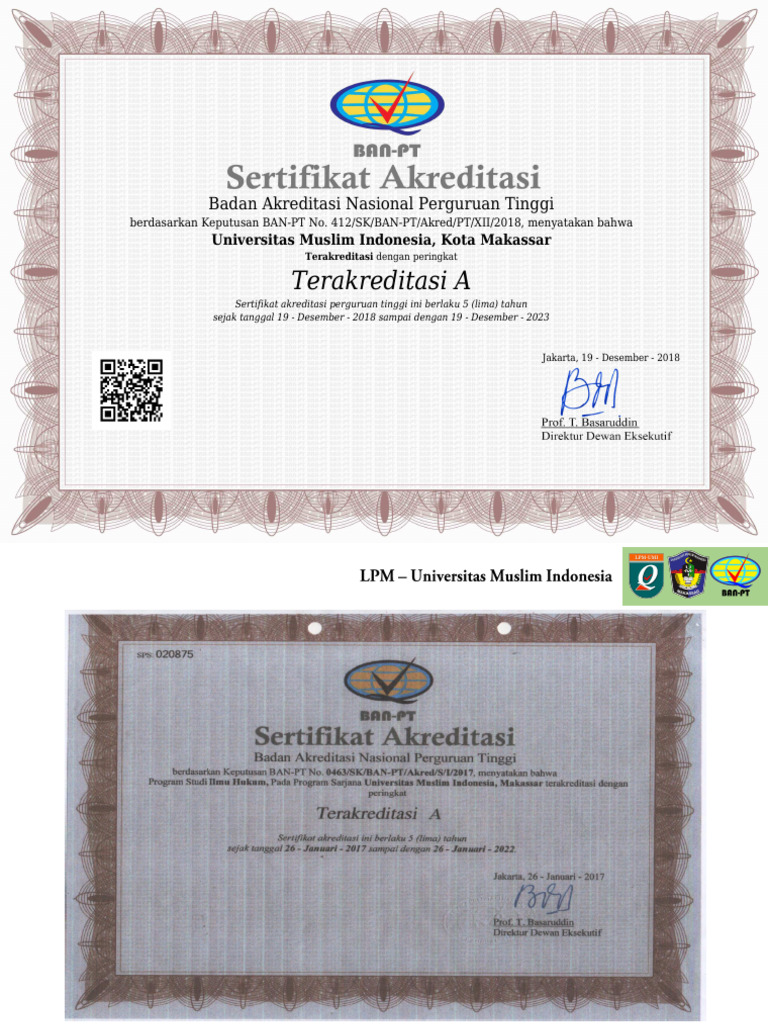 Akreditasi UMI:FH | PDF
