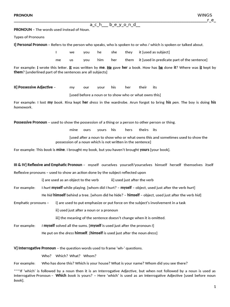 PRONOUN | PDF