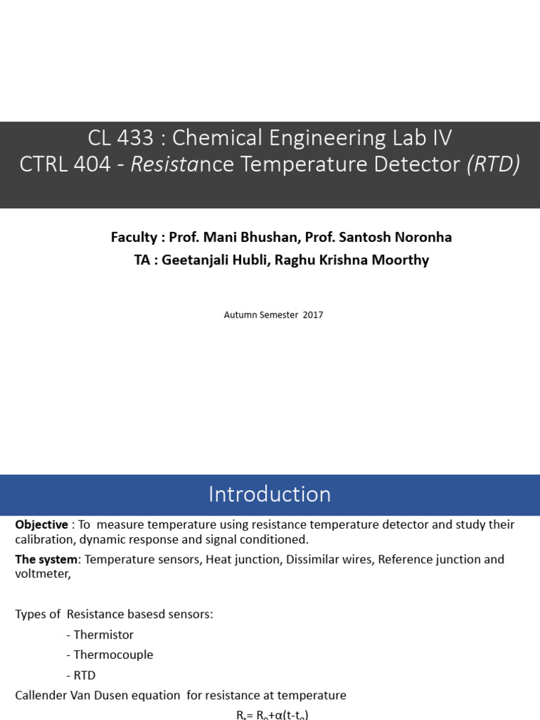 Presentation RTD | PDF