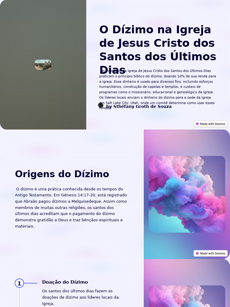 O Dizimo Na Igreja de Jesus Cristo Dos Santos Dos Ultimos Dias | PDF