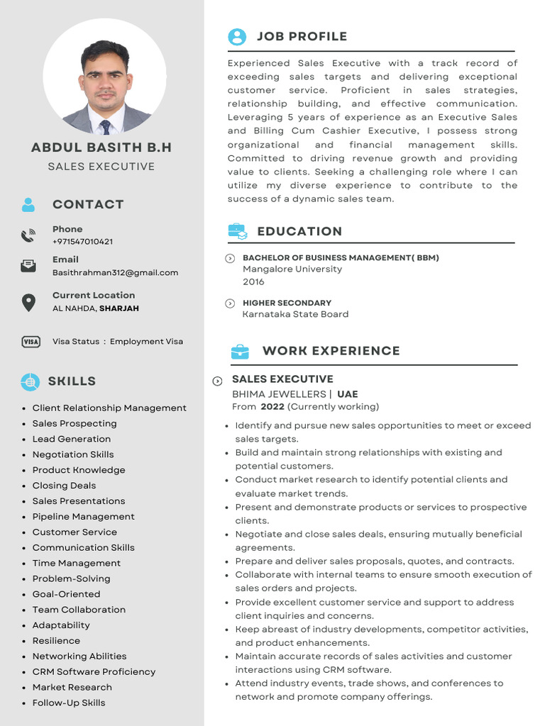 Abdul Basith BH CV | PDF