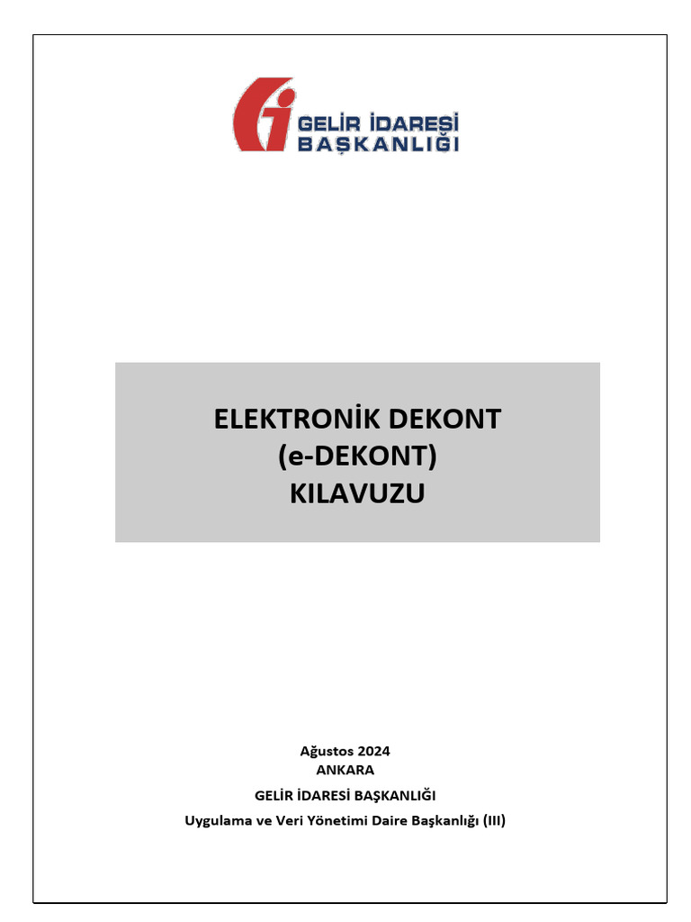 E-Dekont Teknik Kılavuzu v.1.3 | PDF