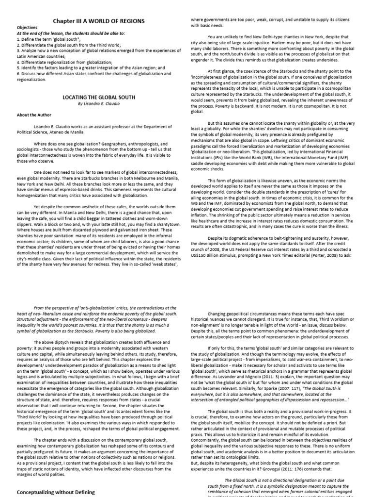 Chapter III A WORLD OF REGIONS | PDF | Economics | Communism