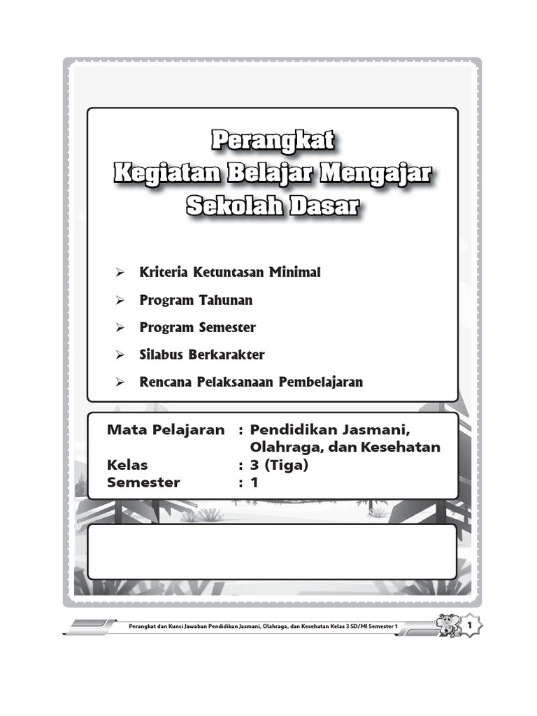 Perangkat Kunci PJOK 3A 2024-25 | PDF