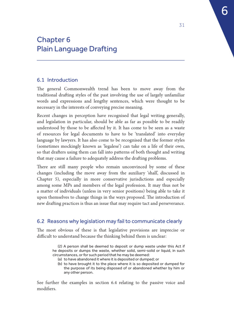 Plain Language Drafting Commonwealth | PDF