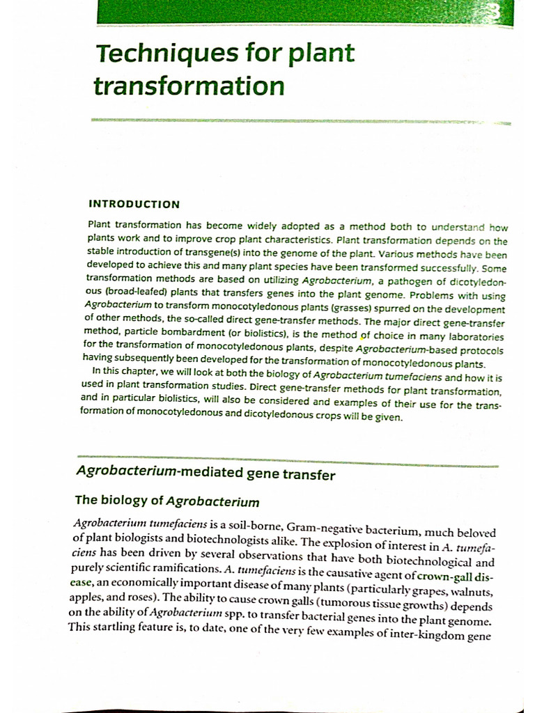 Transgenesis - Methods and Applications - Direct Genetic Transfer ...