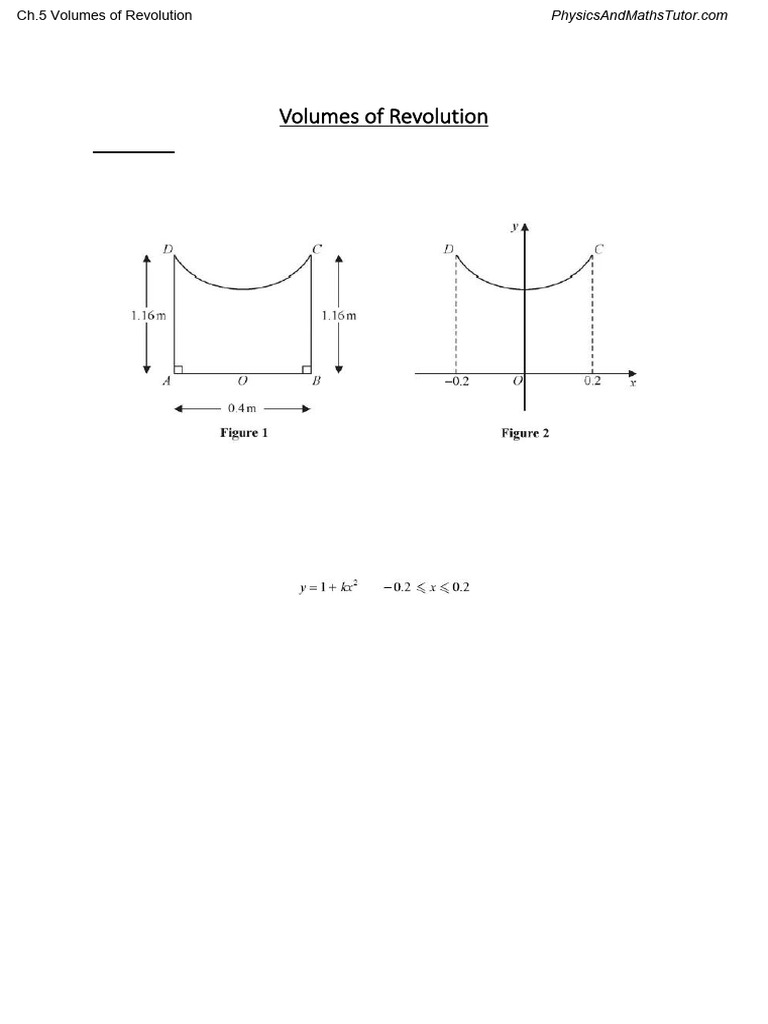 Ch.5 Volumes of Revolution | PDF