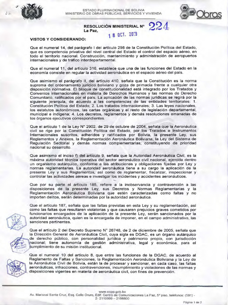 RM - 224 - 2019 Nueva Norma Sancionatoria | PDF