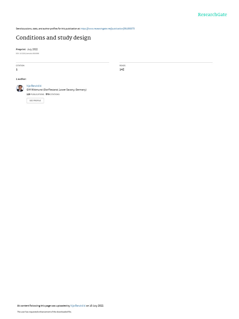 Barukcic Conditions Study Design Causation 2023 18 1 | PDF