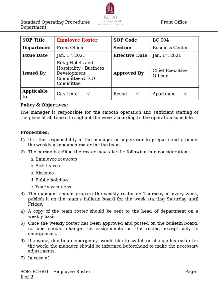 (BC-004) Business Center - Employee Roster | PDF | Technology & Engineering