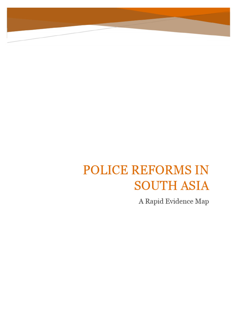 Police Reforms in South Asia: Evidence Map | PDF | Systematic Review ...