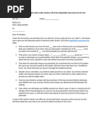 Sample Legal Notice 138 | PDF | Cheque | Negotiable Instrument