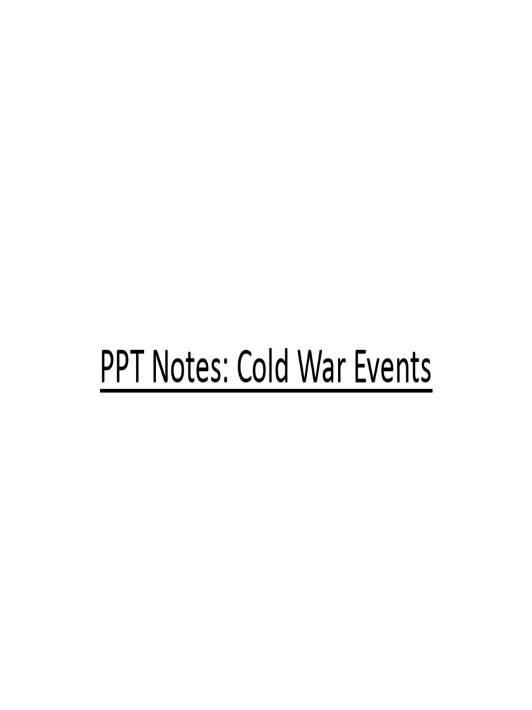 Cold War Events | PDF
