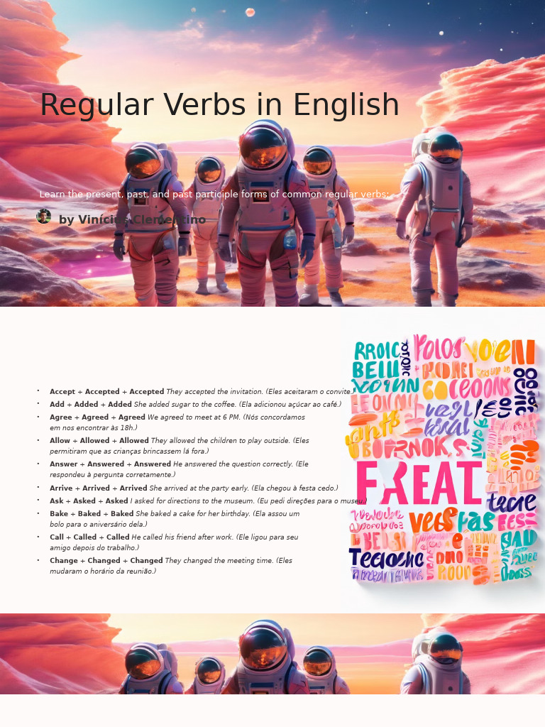 Regular Verbs in English | PDF