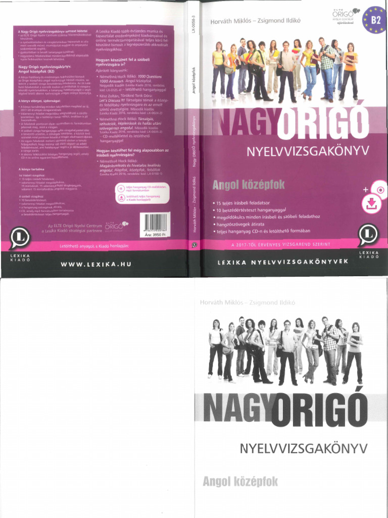 Nagy Origo Nyelvvizsgakonyv - Angol Kozepfok - (B2) | PDF
