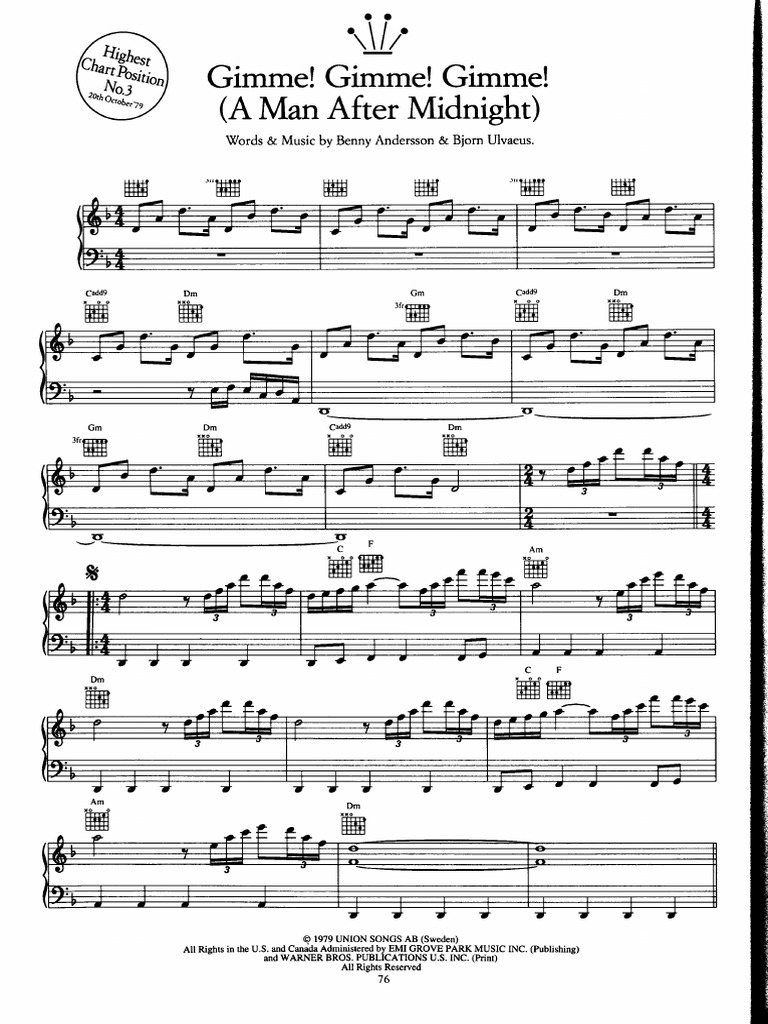 Gimme Gimme - Notes | PDF